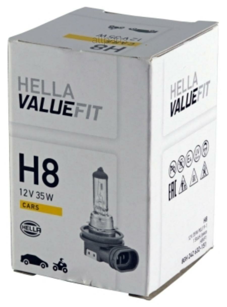 BEHR-HELLA 8GH242632151 8GH 242 632-151_лампа накаливания VALUEFIT, H8 12V 35W PGJ 191