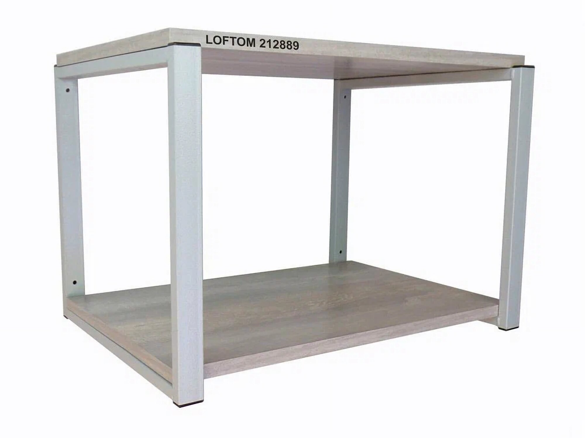 Полка для техники GARROSS "SIBERIA 212889", две полки 35х54 см, высота 38 см, каркас серый, цвет полок лофт