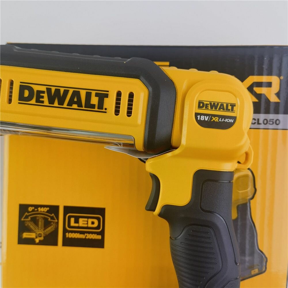 Фонарь аккумуляторный светодиодный DeWALT DCL050, Питание от литиевой батареи 18 В/20 В,1000/300люмен,0 аккумулятор