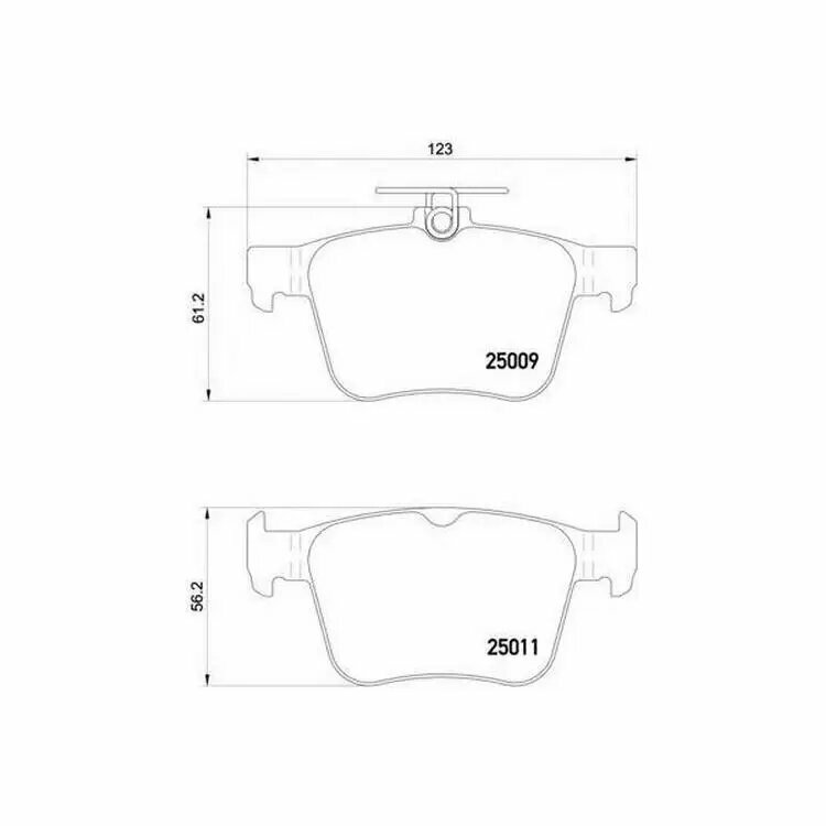 Колодки тормозные дисковые зад BREMBO - P85124