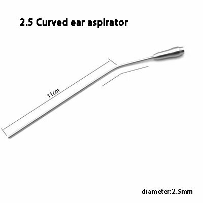 Ушной аспиратор из нержавеющей стали ENT прозрачный