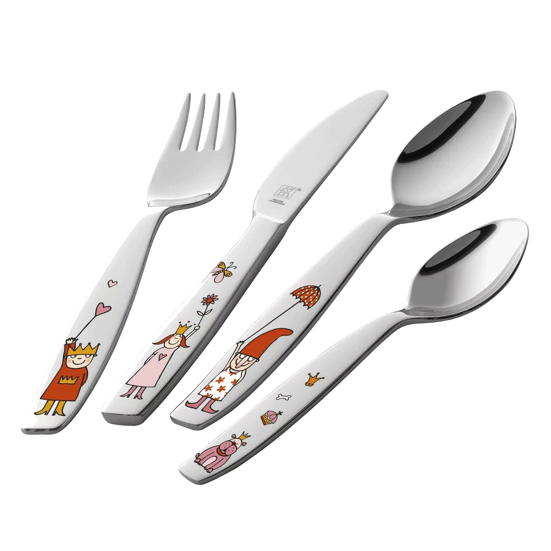 Набор детских столовых приборов Zwilling "Эмили", 4 предмета, нержавеющая сталь, 1026665