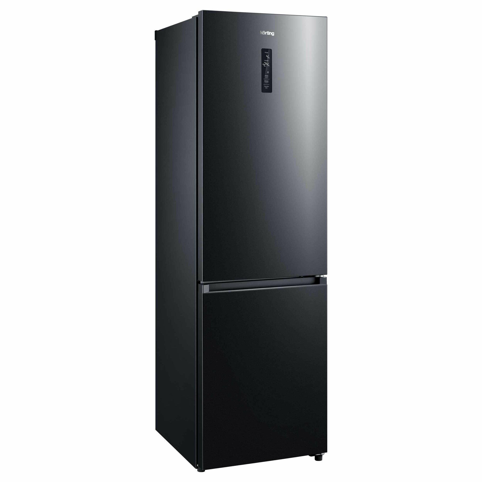 Холодильник двухкамерный Korting KNFC 62029 XN ширина 59.5 см, объем 360 л, No Frost, A+, черная нержавеющая сталь