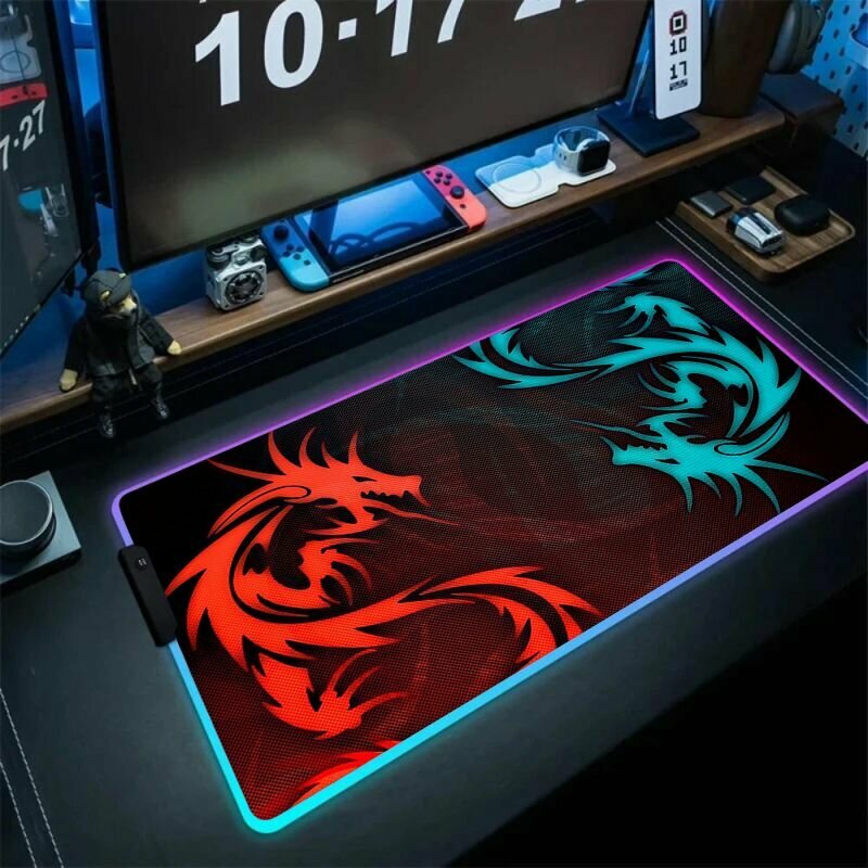 RGB Светящийся коврик для мыши Msi Gaming, аксессуары для клавиатуры и ПК 40x90xxl