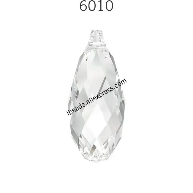 Сваровски Briolette подвеска из хрусталя Серебряный, 13x6.5mm (1 piece), Crystal 001