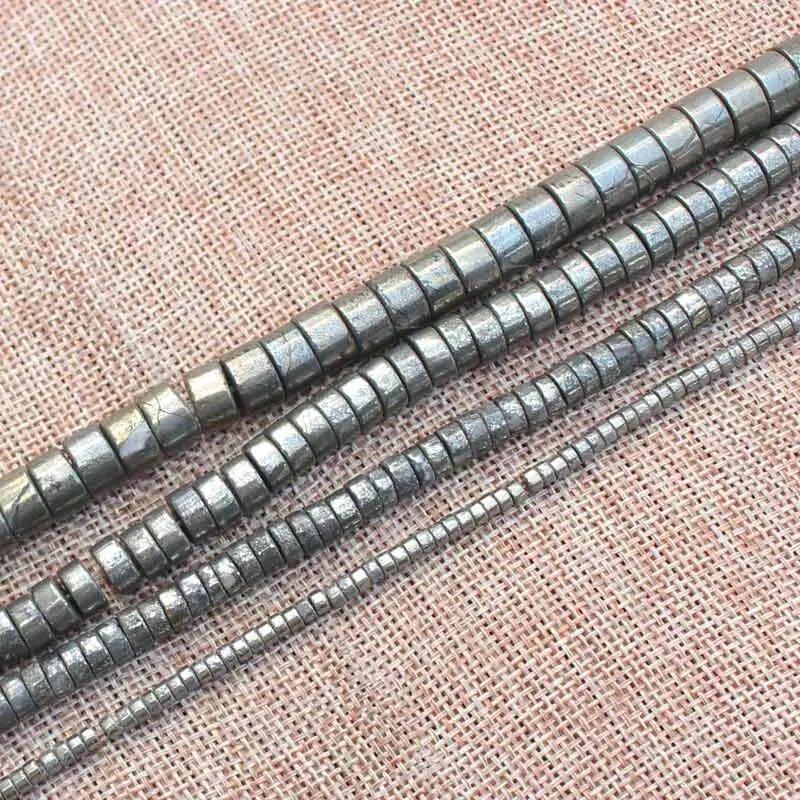 Натуральные пиритовые бусины колечко 2-10 мм laerf beads 15 дюймов 4x6mm