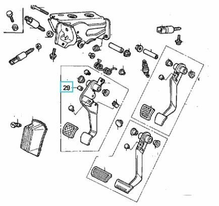 Втулка оси узла педали (Оригинал)