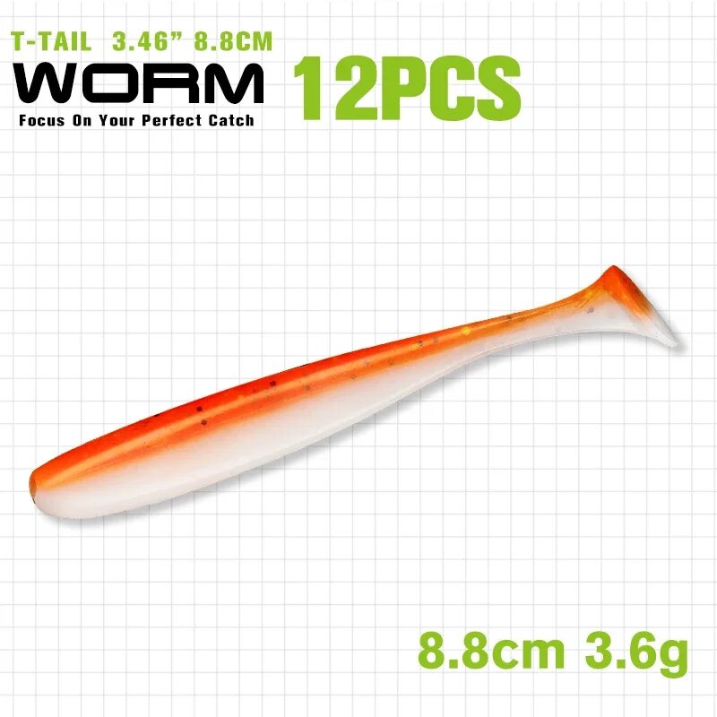 TSURINOYA мягкие воблеры для рыбалки 2.17”, 2.56”, 2.95”, 3.46”