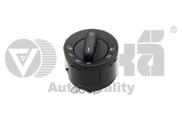 Переключатель света фар VW Amarok/Caddy III/IV/Golf 5/6/Jetta/Passat B6/B7/Tiguan/Touran 03-22 (черный) Vika арт. 99411001901