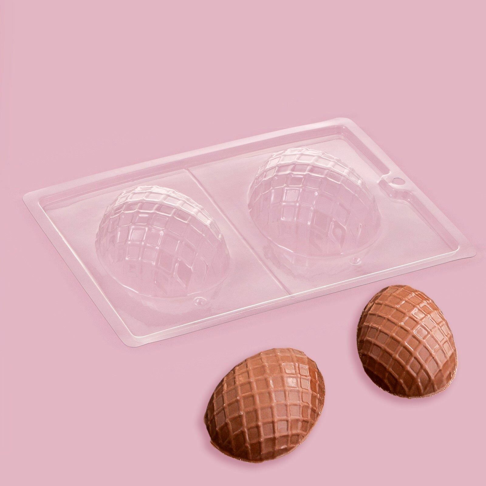 Форма для шоколада Фаберже , 2 ячейки, 26.5 20.5 5.5 см, прозрачная, 10 шт