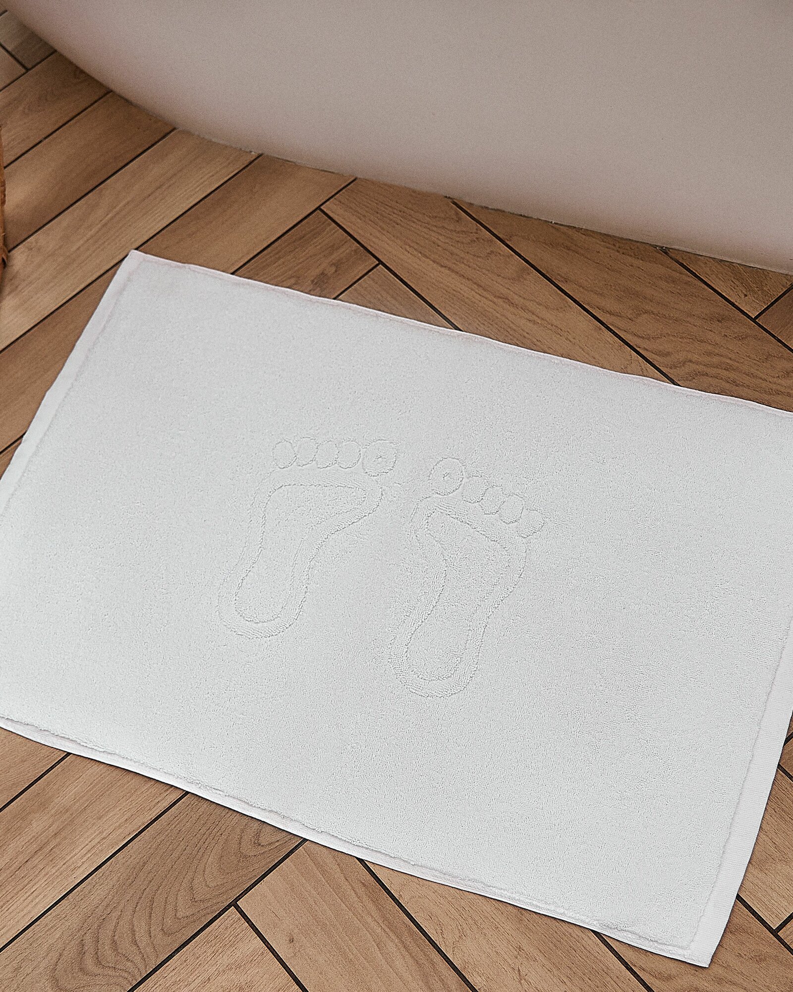 Коврик для ног 50х70 см. SANDAL "люкс", белый, плотность 700 гр.