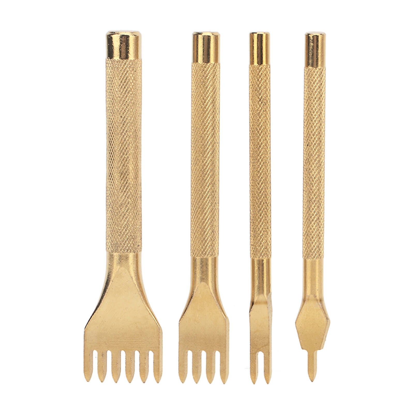 4 шт. Долото для кожи с зубцами в форме ромба, 4 мм, из нержавеющей стали, с нескользящей ручкой, высокой остротой, ромбовидное долото для кожи.