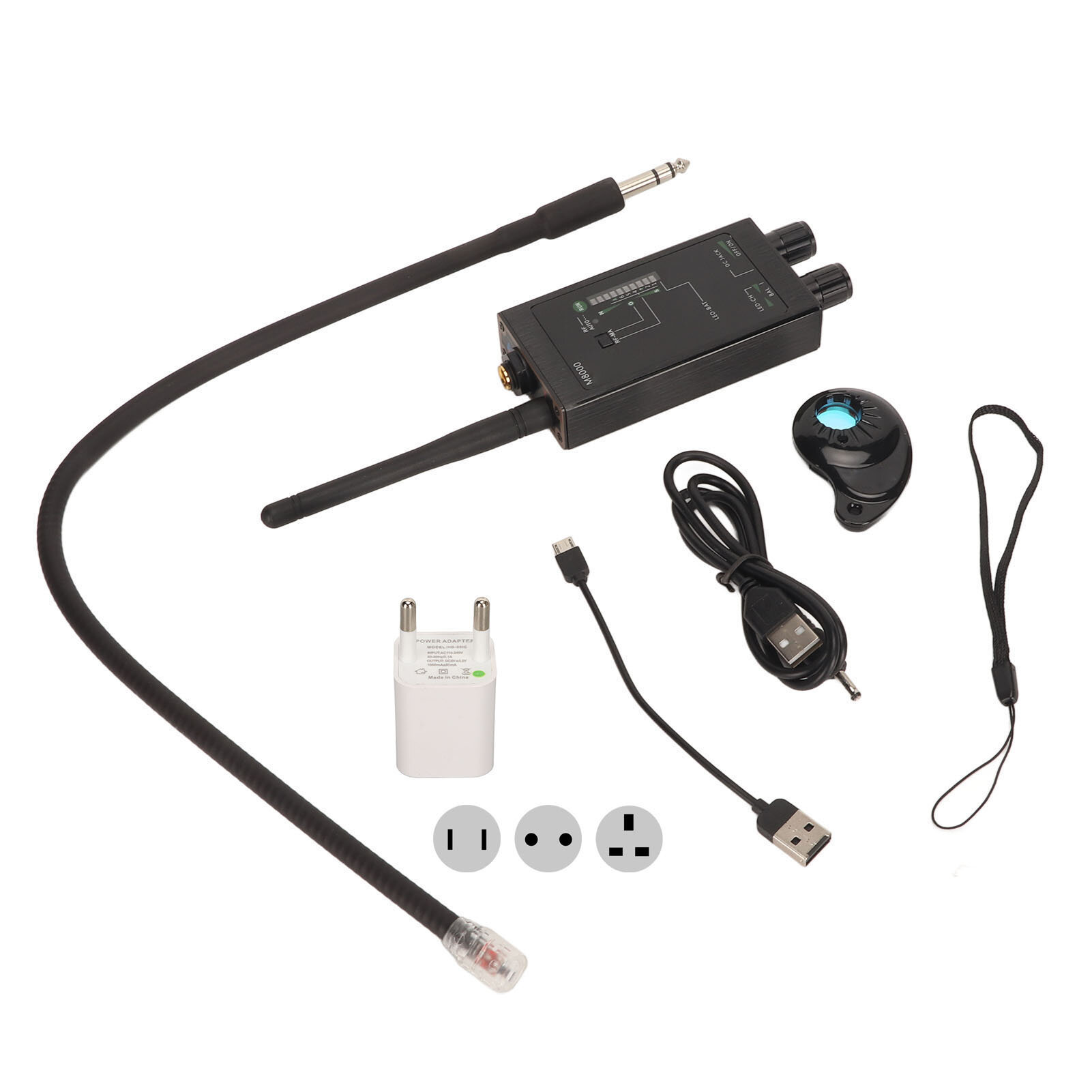 Детектор ошибок, интеллектуальный GPS, высокочувствительный портативный детектор камер, сканер радиочастотных сигналов для домашних путешествий, 100‑240 В, вилка европейского стандарта