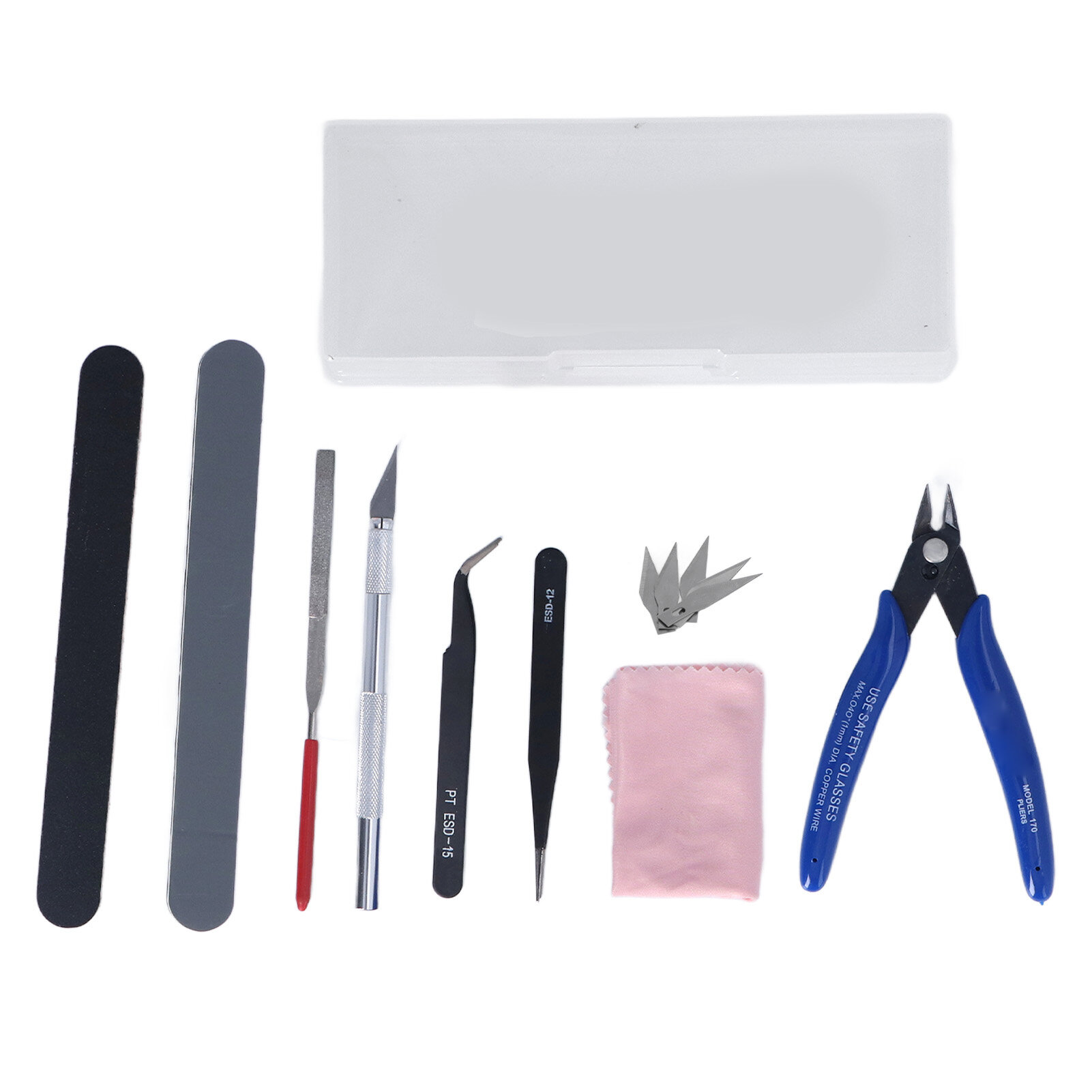 Набор инструментов для моделирования: плоскогубцы, пинцет, напильник, резной нож, набор инструментов для 3D-печати своими руками.