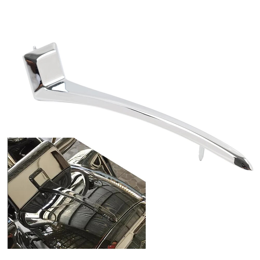 1 шт. верхняя крышка фары мотоцикла, накладка из цинкового сплава, хром/черный для Harley Davidson Road King FLHR 1994-2013 Белый, Chrome