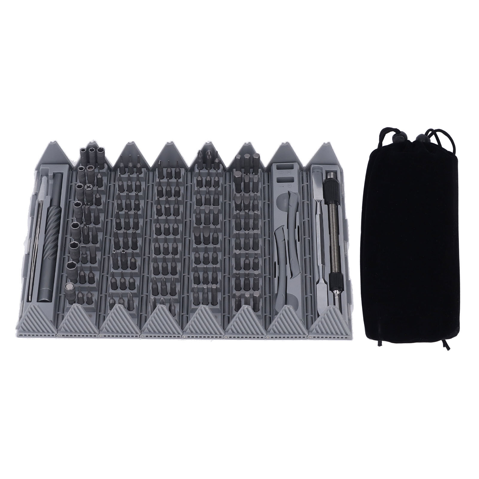 Набор из 128 многофункциональных отверток с крестообразными, шестигранными, пятигранными и треугольными битами для домашнего авторемонта.