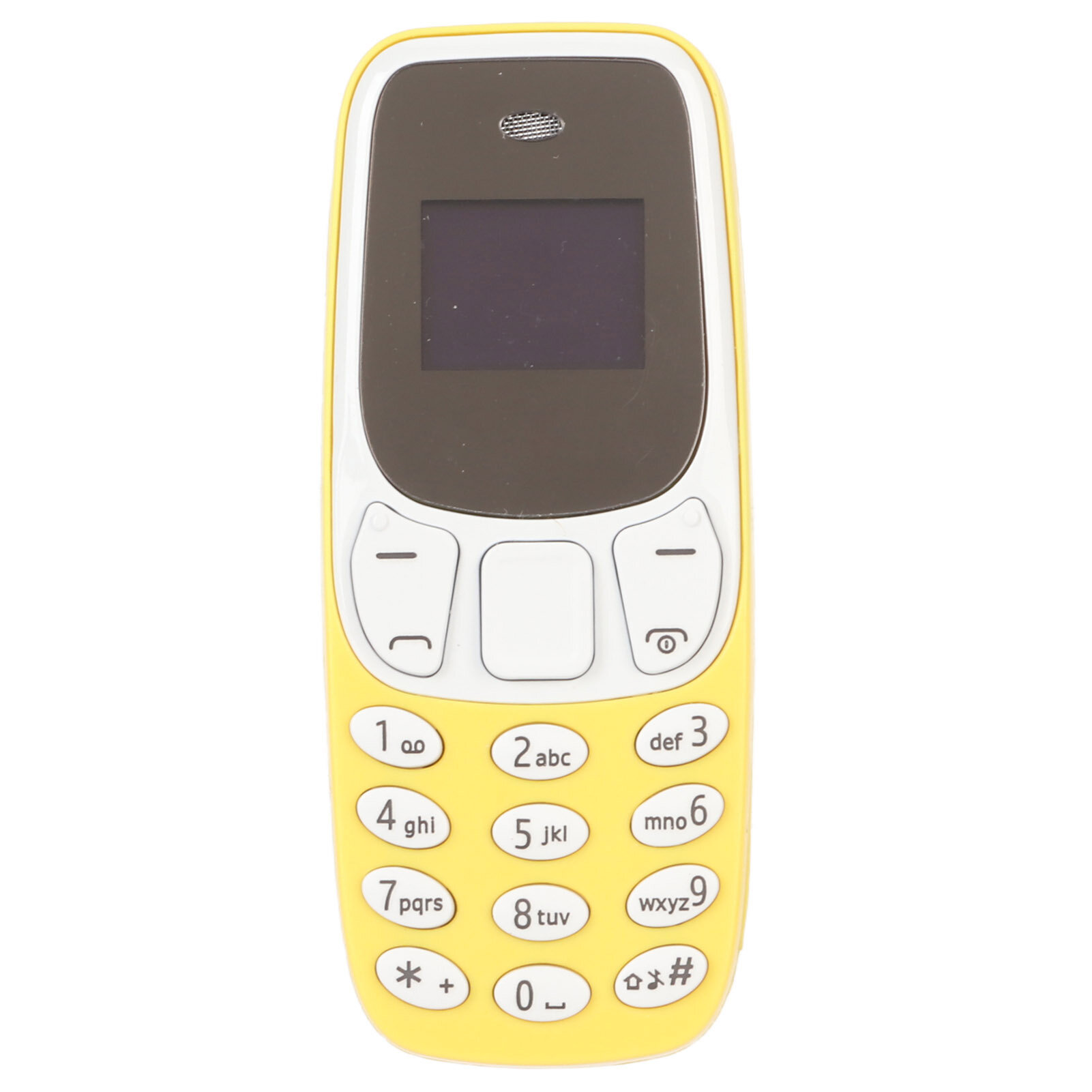 Самый маленький в мире телефон Hands Free Bluetooth Dialer Dual SIM Card Unlocked GSM 2 в 1 Мини-мобильный телефон Желтый