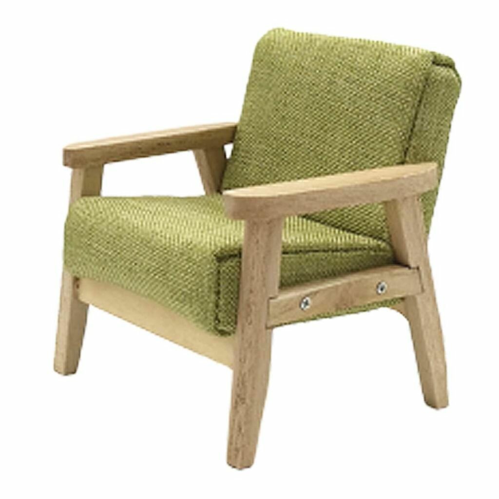 1:12 Кресло для кукольного домика, Двуспальный диван-Травянисто-зеленый