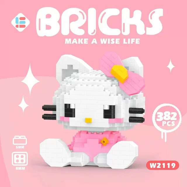 Disney Micro Building Blocks Микки Маус Гуфи Плуто Минни Маус Sanrio Anime Mini Bricks Figure Toys Toy For Children Gift