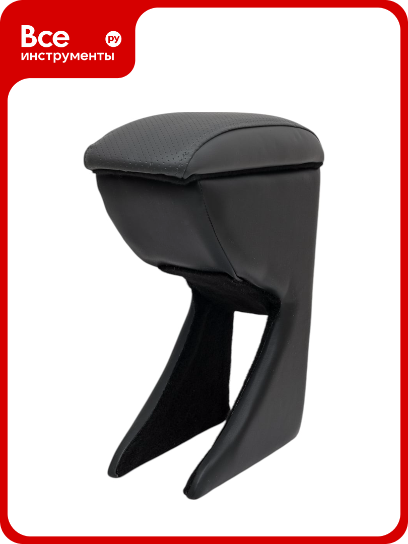 Передний подлокотник AVTOLIDER1 для Chevrolet Spark, экокожаный, черный, односекционный