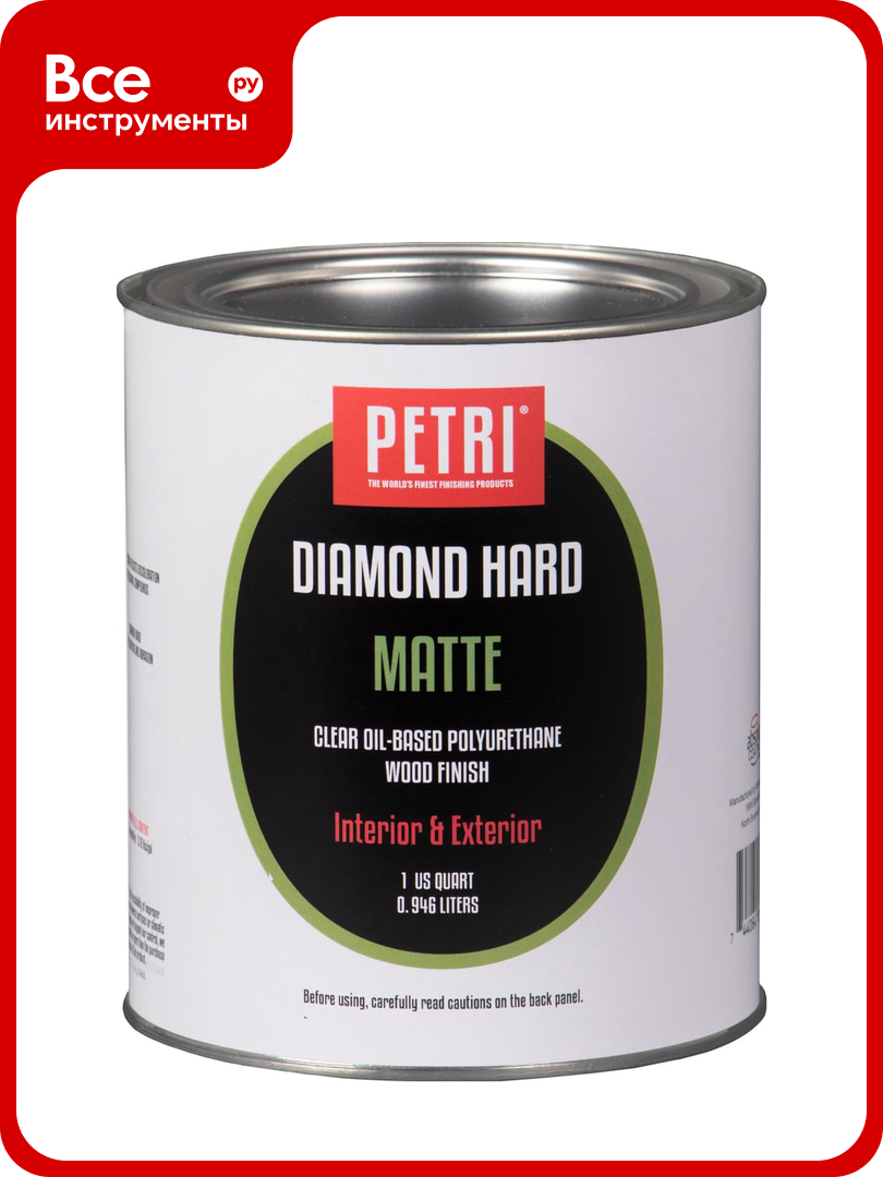 Полиуретановый лак Petri Diamond Hard матовый PC9014, внутренних работ