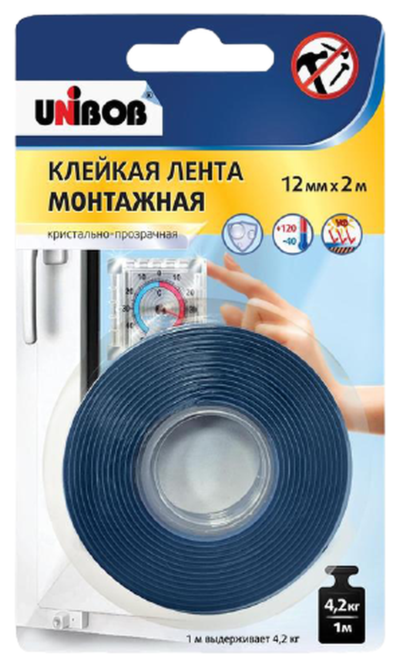Лента UNIBOB 854627, 12 мм x 2 м