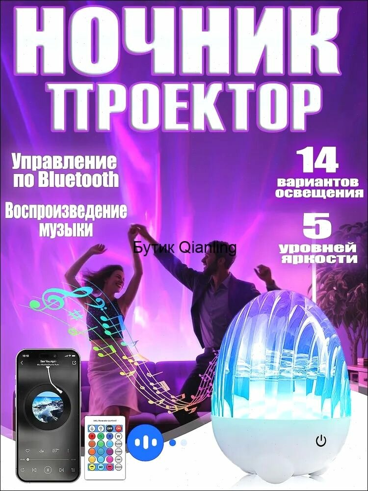 Светильник проектор звездного неба в детскую комнату ночной свет в спальню светильник беспроводной