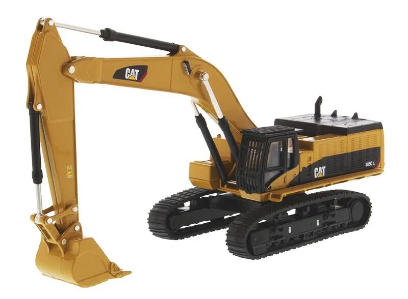 Металлическая модель техники CAT 1/64, экскаватор 385C, жёлтый, 16 см