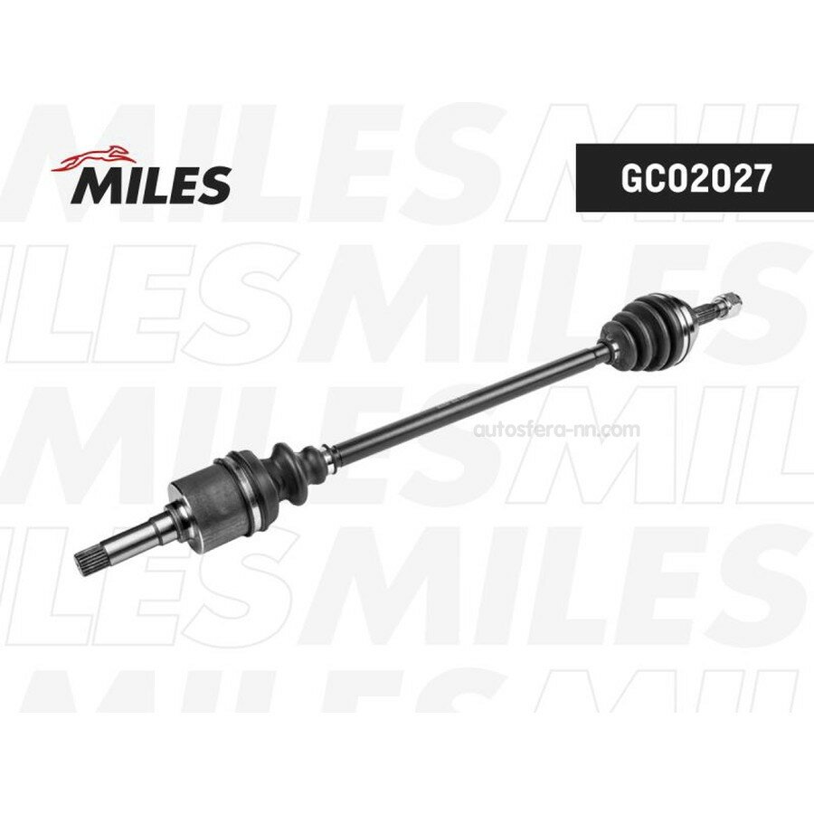 MILES GC02027 Привод в сборе CITROEN AX/SAXO/PEUGEOT 106 1.0-1.1 86-04 прав. -ABS