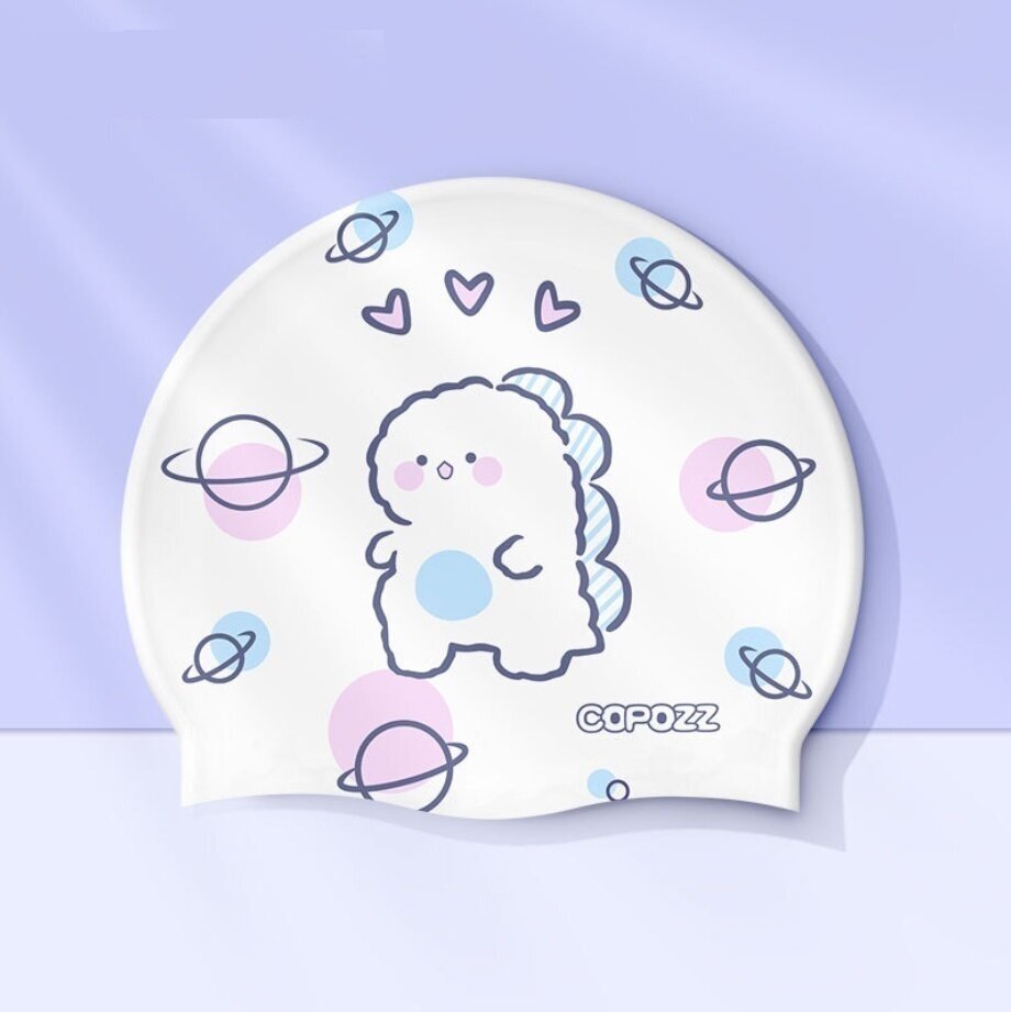Шапочка для плавания детская силиконовая, для длинных волос COPOZZ YM-31203 дракончик.