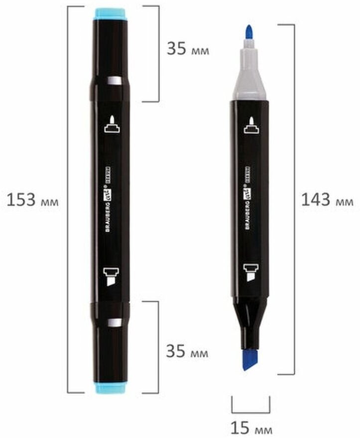 Маркеры для скетчинга двусторонние 60 и 80 цветов