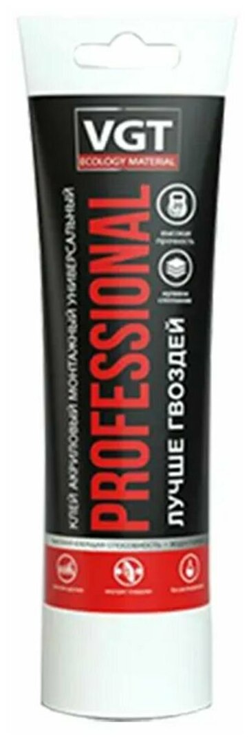 Клей акриловый монтажный универсальный VGT Professional 200гр.