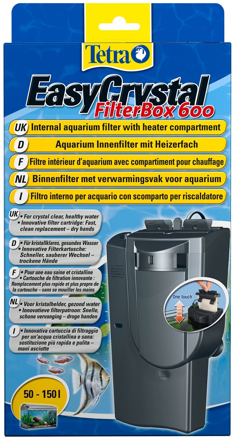 Tetra EasyCrystal 600 Filter Box внутренний фильтр для аквариумов 50-150 л VLT-174689