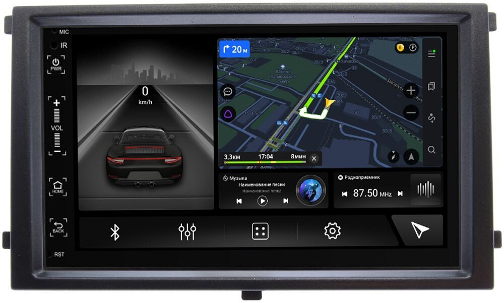 Штатная магнитола SsangYong Rexton II 2007-2012 Canbox M-Line 5511-RP-SYRX-171 Android 10 (4G-SIM, 2/32, DSP, IPS) (173х98)