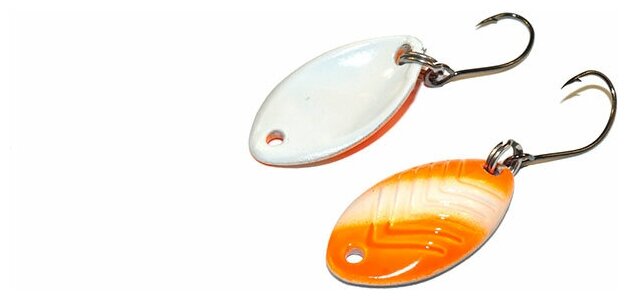 Блесна микроколебалка "Лепесток" 2,1г, L-2,3см (цв.01 бел. оранж.-бел.)