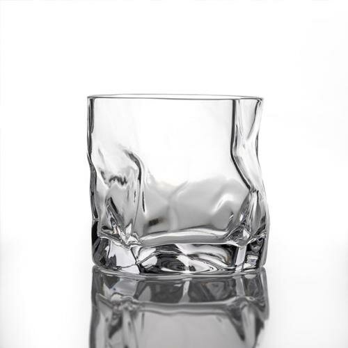 1 Art Design Роликовое стекло - нерегулярное сложение, стакан водки Verre, индивидуальный бренди Snifter, ледяной виски рок - н - ролл старое стекло (прозрачное)