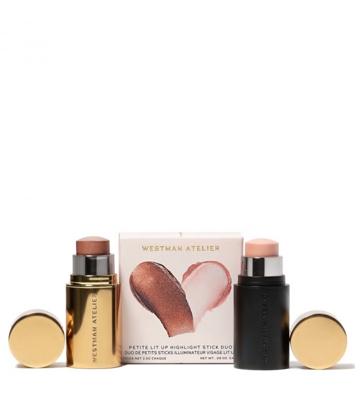 Набор кремовых хайлайтеров для лица и тела WESTMAN ATELIER Petite Lit Up Highlighter Stick Duo 2x2.5g