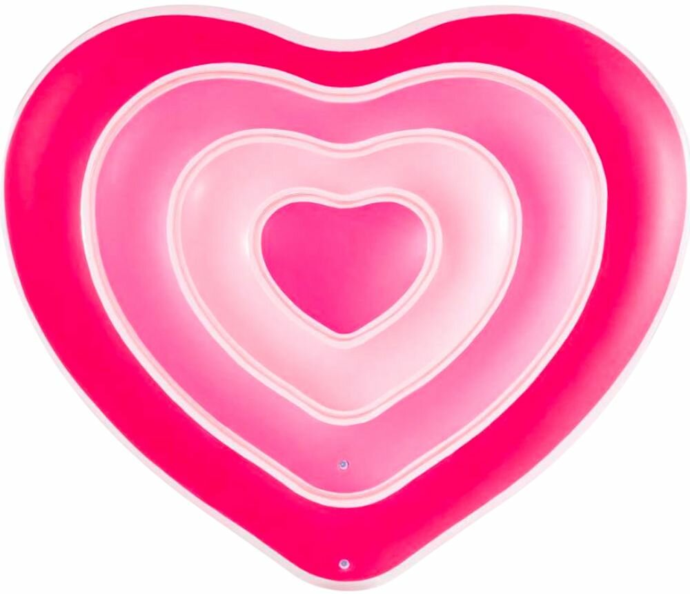 Пляжный матрас "SWEETHEART", размер 155x135x25 см, взрослый плавательный матрац для плавания и купания, одноместный надувной плот