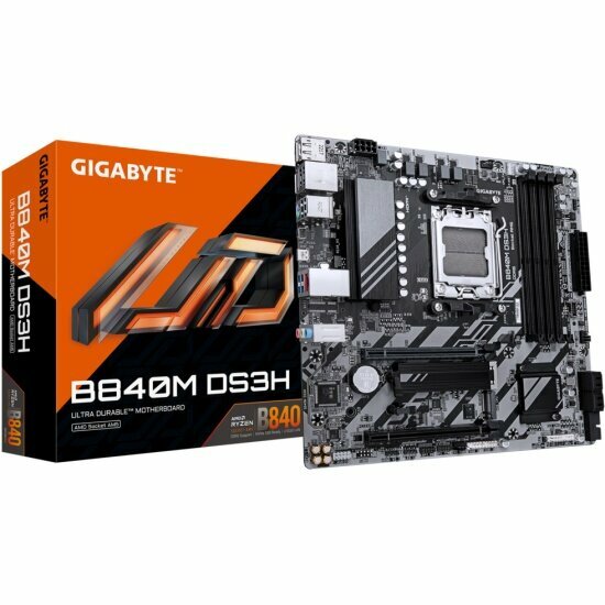 Материнская плата Gigabyte B840M DS3H (AM5, mATX)
