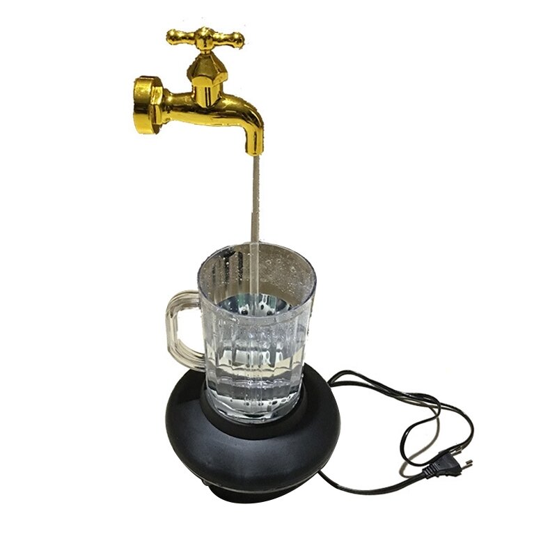 Волшебная кружка-кран, меняющая цвет - настольные фонтаны, украшение совместим с дома и офиса, штепсельная вилка ЕС