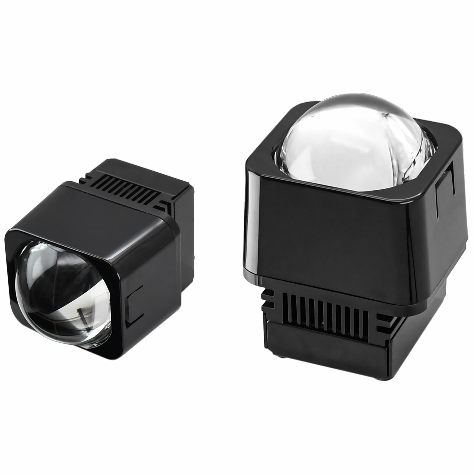 2шт 1.5" мини LED проекторы, круглые, желтый свет