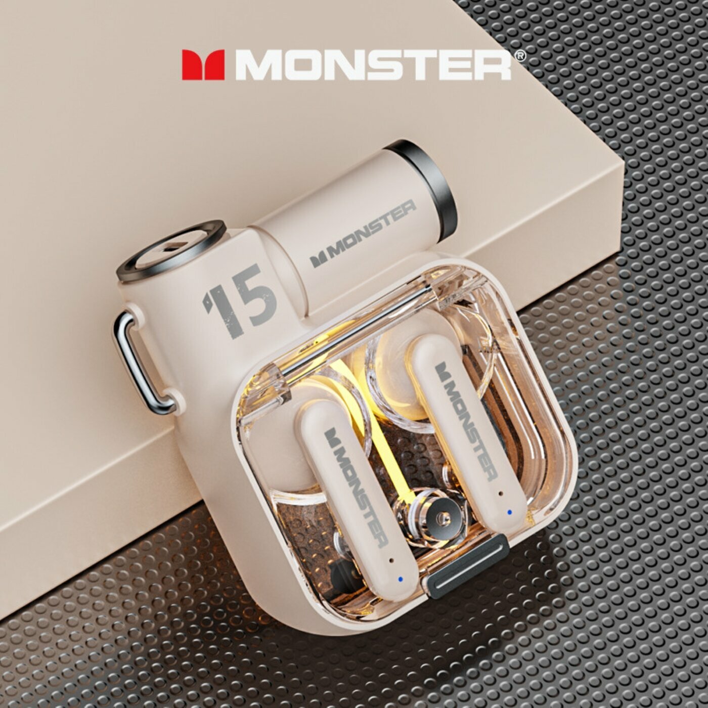 Bluetooth-гарнитура MONSTER XKT15, Bluetooth 5.3, шумоподавление enc, IPX5, Type-c