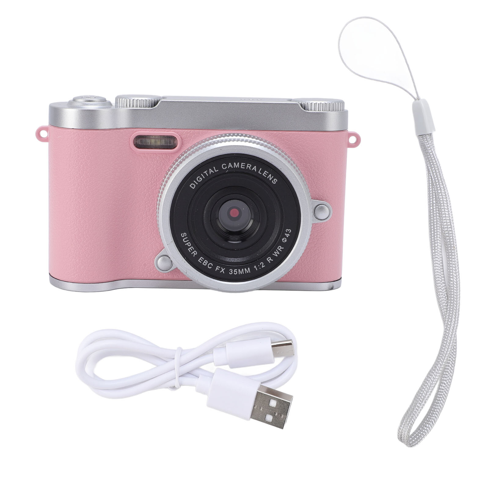 Цифровая камера для подростков 48MP HD Dual Lins Auto Focus 8x цифровой Zoom Antif Shake Pocket Компактная камера для фотографии розоватая розовая