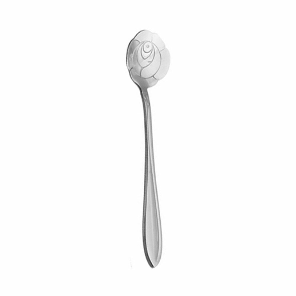 Набор ложек Flower Spoons из нержавеющей стали 410, столовые приборы, десертные ложки для меда, торта, креативные ложки для чая, кофе, мороженого, фруктов, ковши, 1 шт.