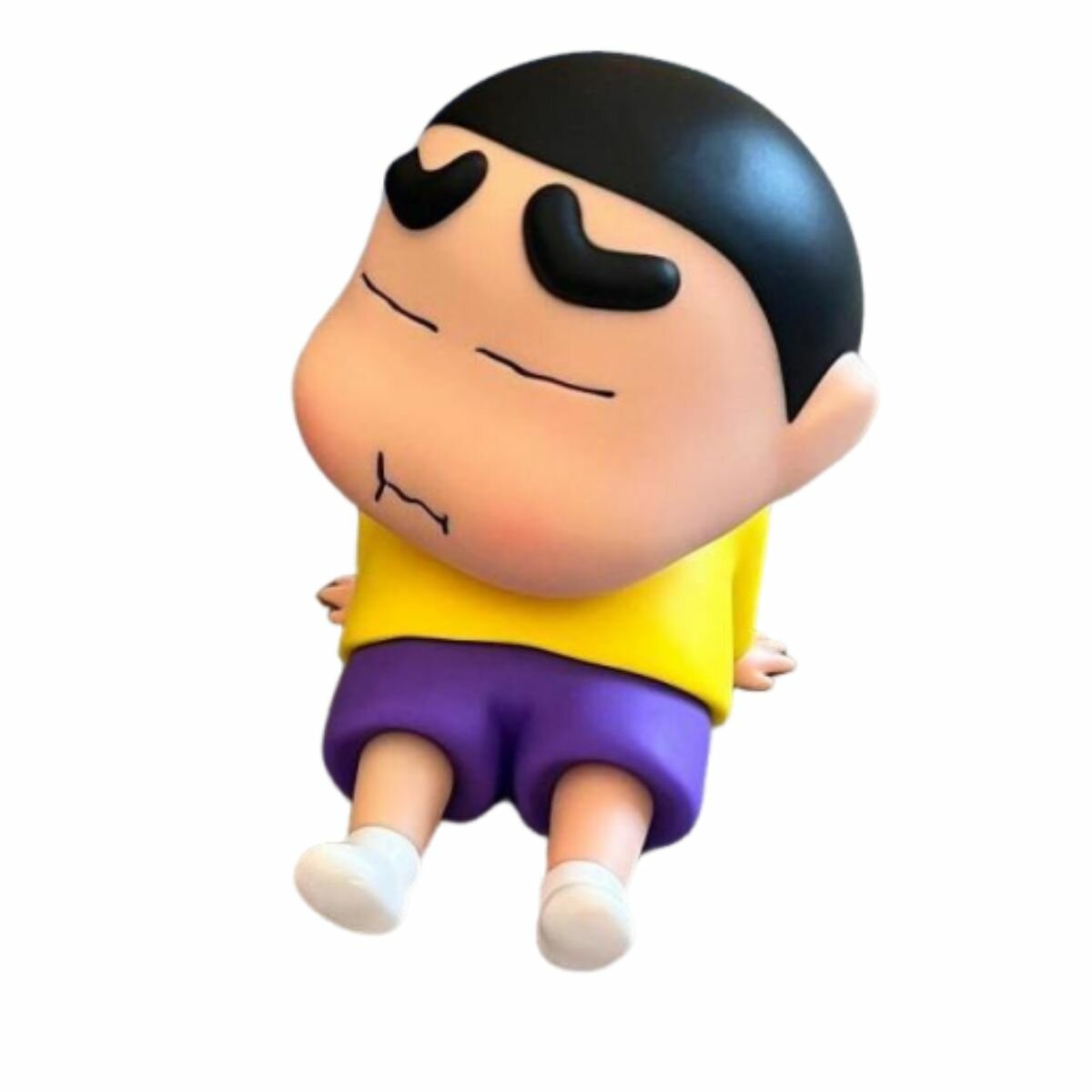Модель аниме Crayon Shin-chan, подставка для мобильного телефона Lazy Stand, подвижная игрушка, настольная фигурка, кукла 10 см, материал эмаль, цвет как на изображении, вес упаковки 90 г, размер