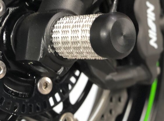 Пеги в ось переднего колеса KAWASAKI ZX-6R 09-21 CRAZY IRON