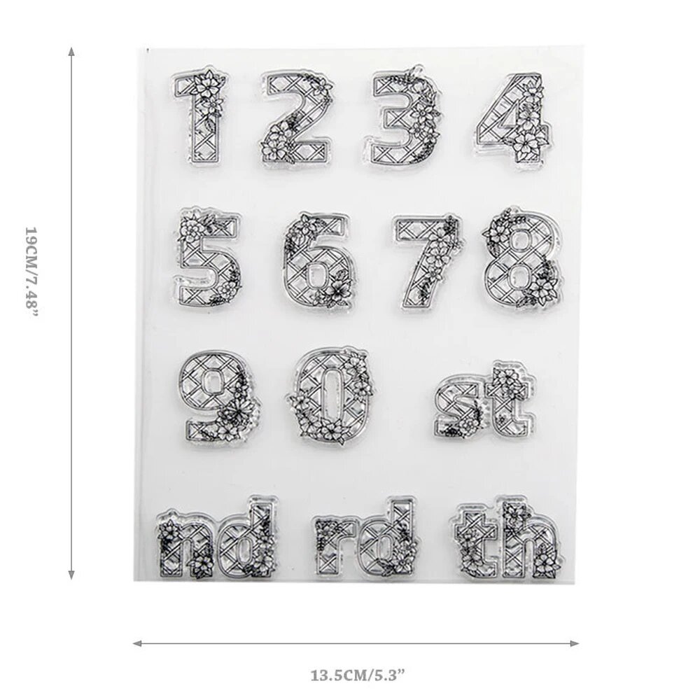 Прозрачные штампы с буквами и цифрами для рукоделия YZT1995