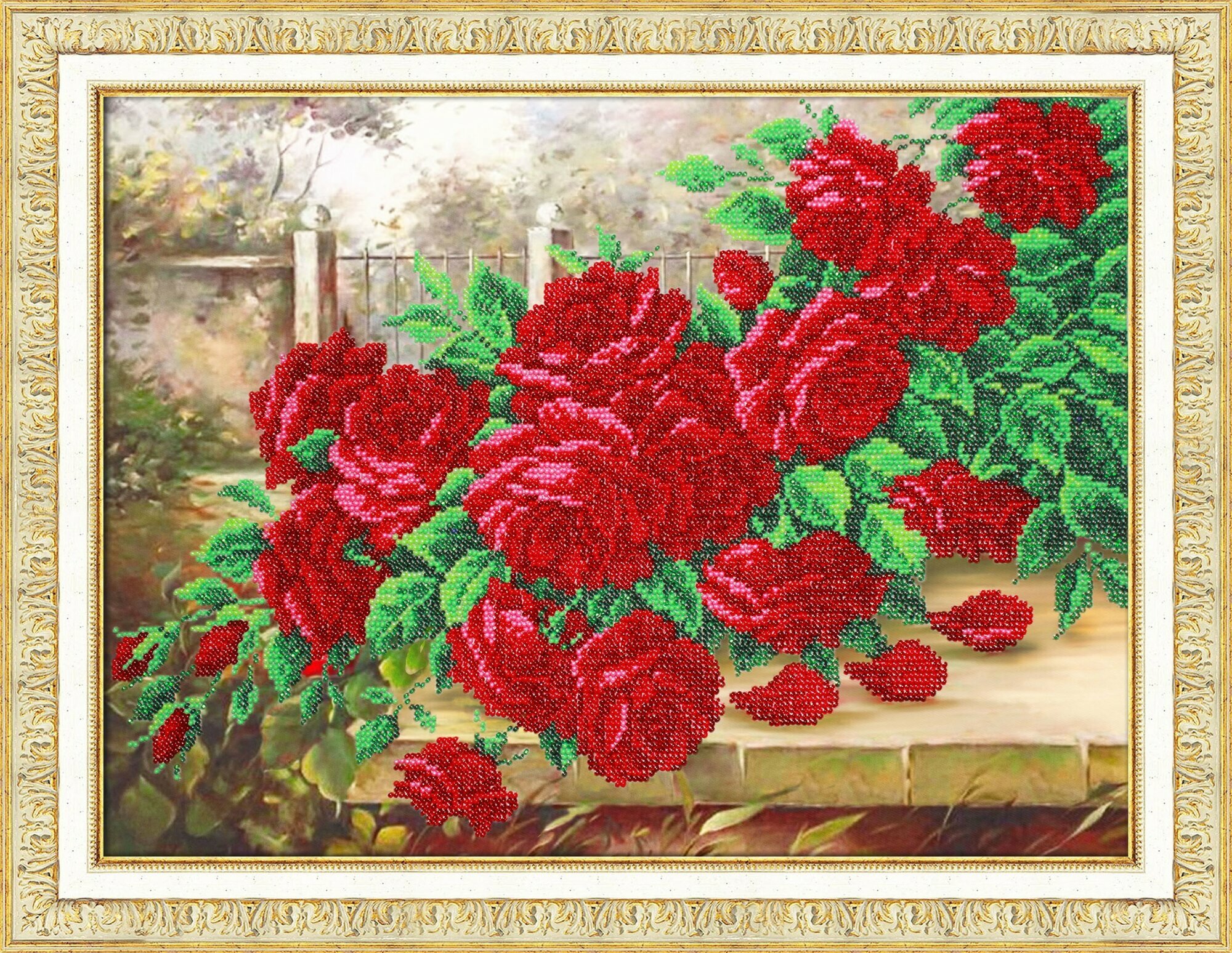 Набор для вышивания бисером "паутинка" Б-1300 Аромат роз