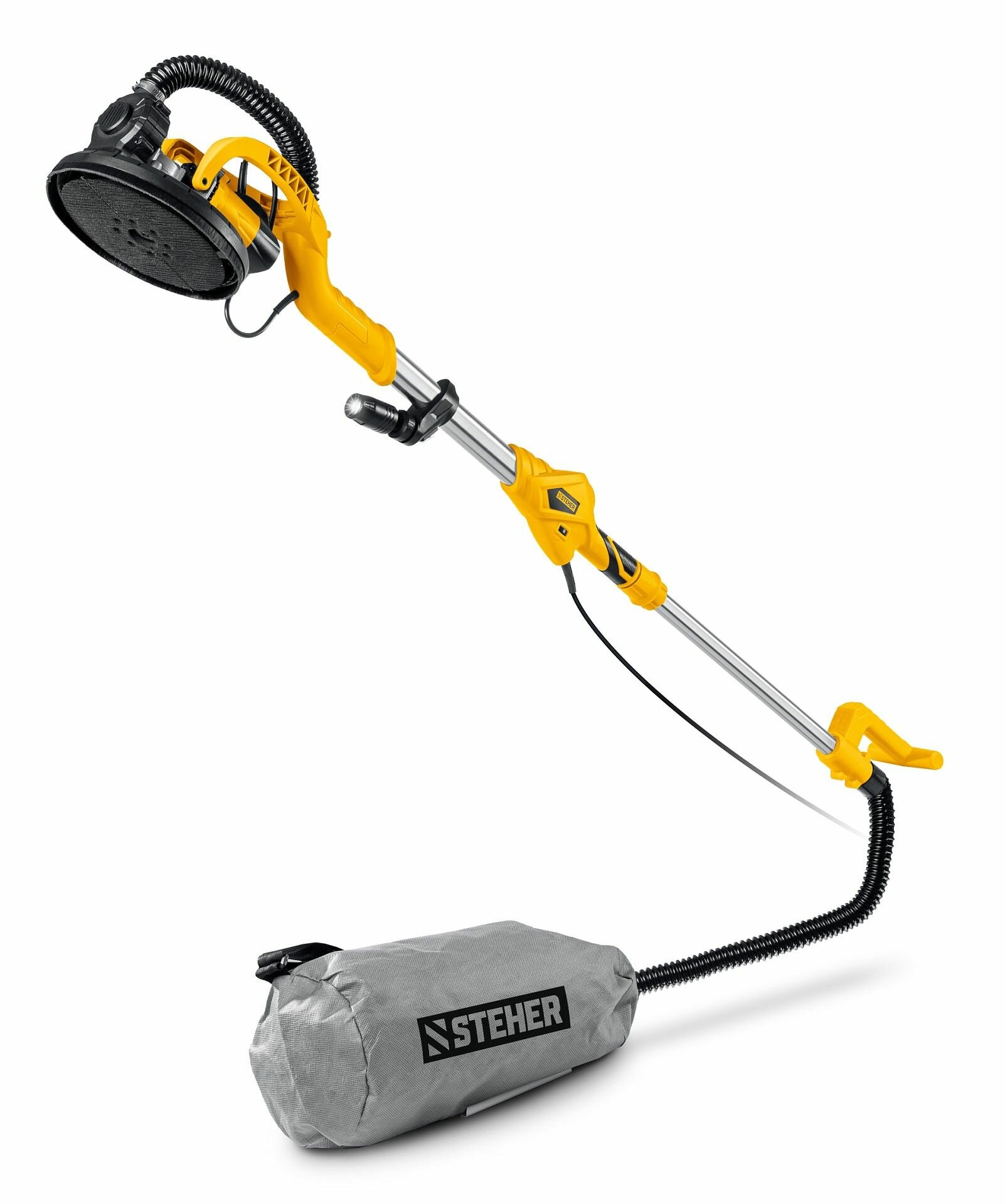 Шлифовальная машина для стен (жираф) d225 мм, 800 Вт, удлиненная рукоятка, подсветка, (DWL-800)