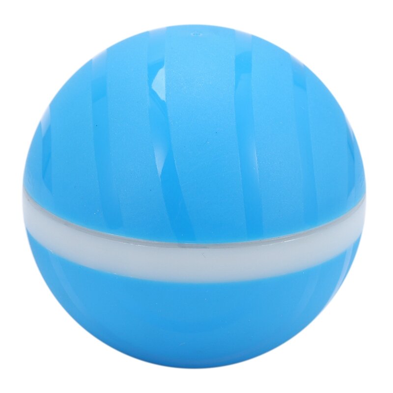 Рождественский шар с защитой от укусов, водонепроницаемый, игрушка для домашних животных, волшебный шарик-роллер USB, светодиодный вращающийся шарик-мигающий забавный шарик светло-голубого цвета